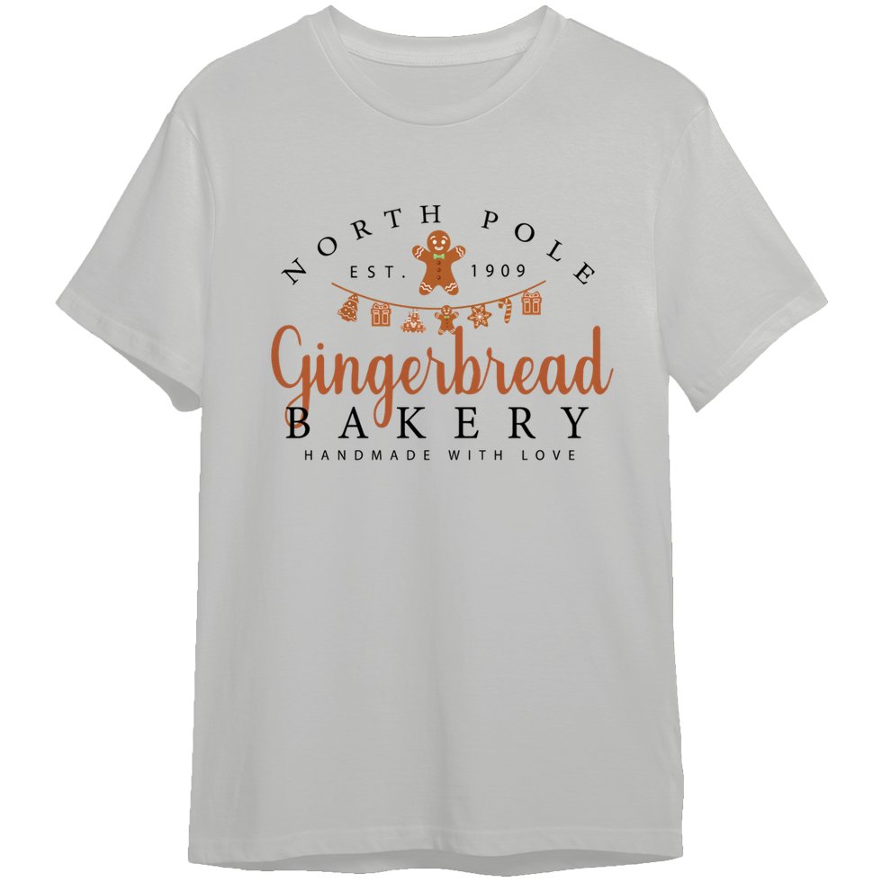 Vintage North Pole Gingerbread Bakery Christmas T-Shirt Perfect Gift
