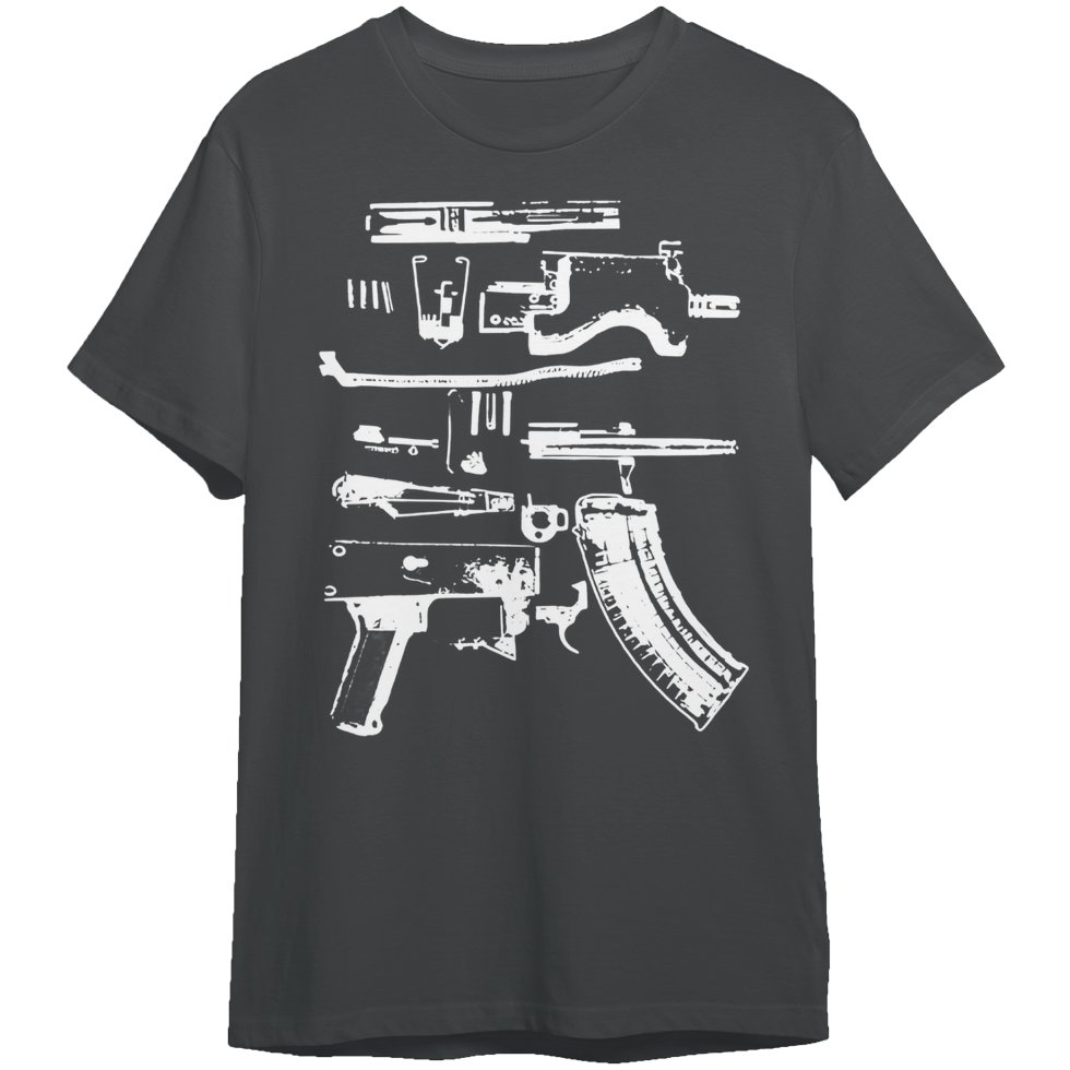 Vintage Kalashnik T-shirt, In Draco We Trust 47 74U Disassembly, Cool ...
